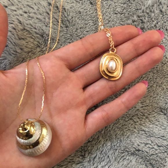 Zara | Jewelry | Zara Seashell Necklace Duo | Poshmark
